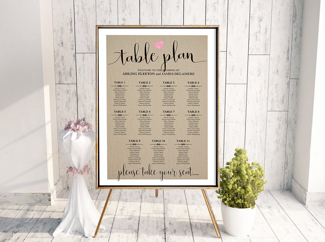 Rustic We Do Table Plan Now And Forever